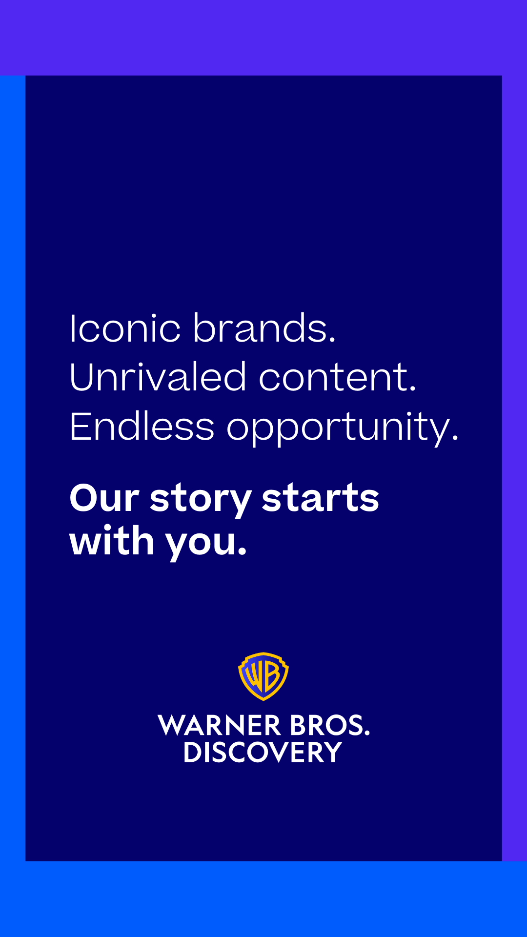 Tagline & Quote Cards | Warner Bros. Discovery Brand Guide