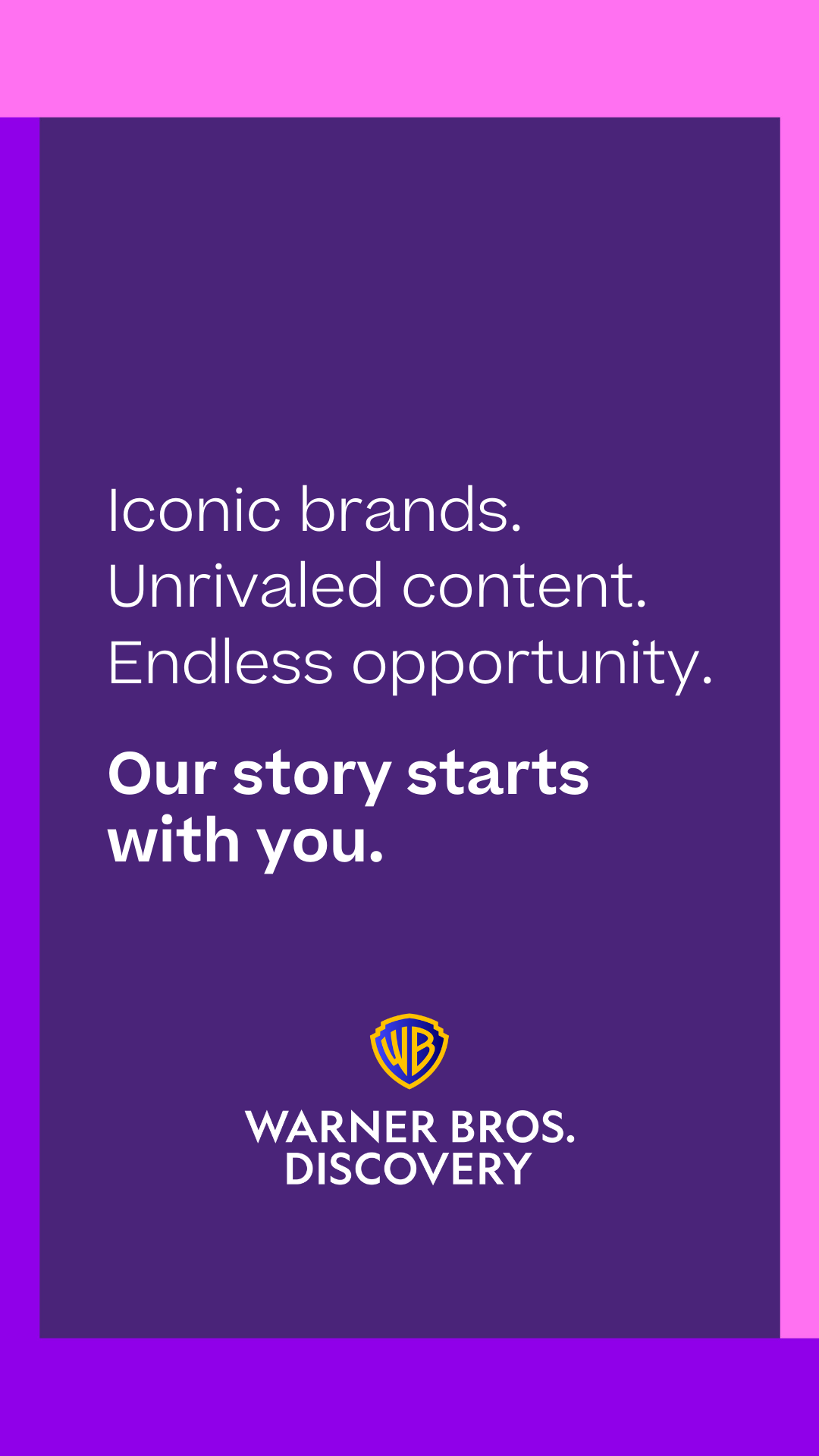 Tagline & Quote Cards | Warner Bros. Discovery Brand Guide